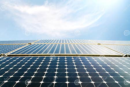 Solar Panel Modules in the Sun Stock Photo - Image of electricity ...