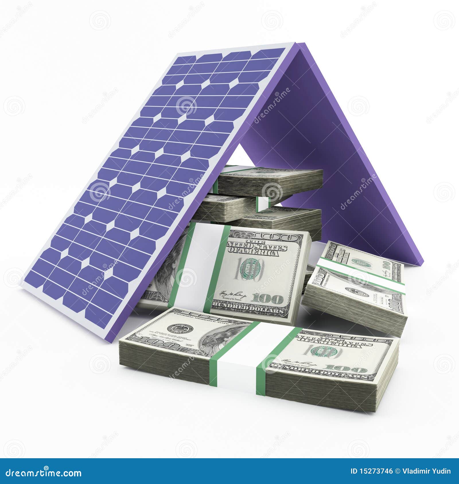 Solar panel and money stock illustration. Illustration of regenerative ...