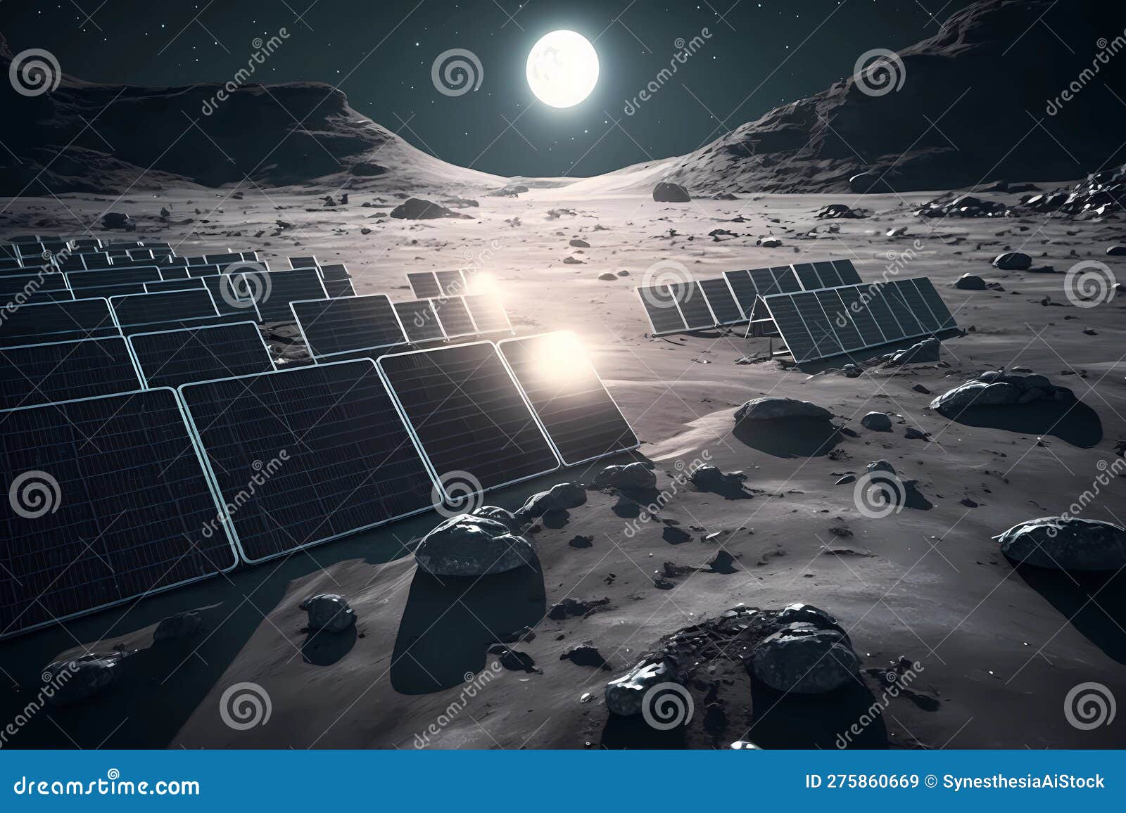 Solar Panels On The Moon