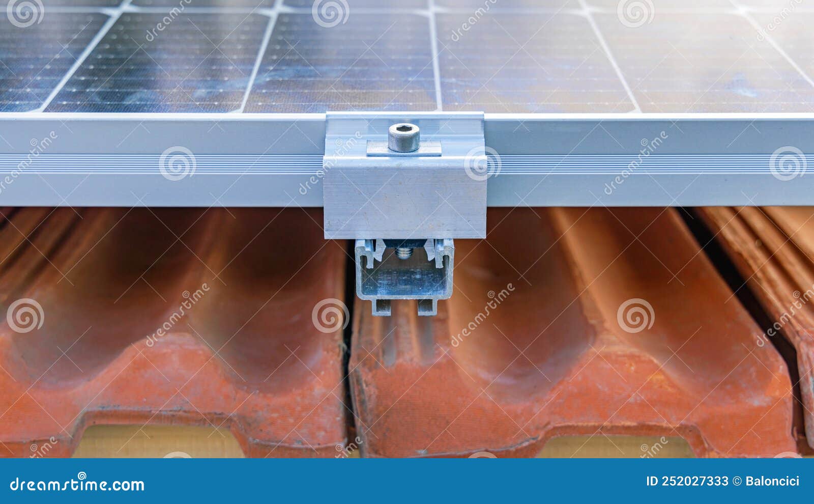 Solar Panel Mounting Bracket Stock Image - Image of holder, aluminium ...