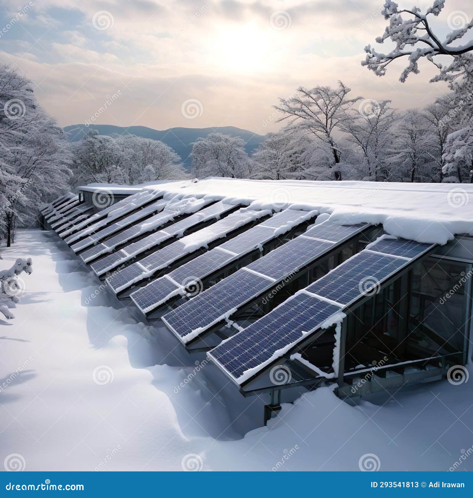 Solar panel on the ocean stock illustration. Illustration of cell ...