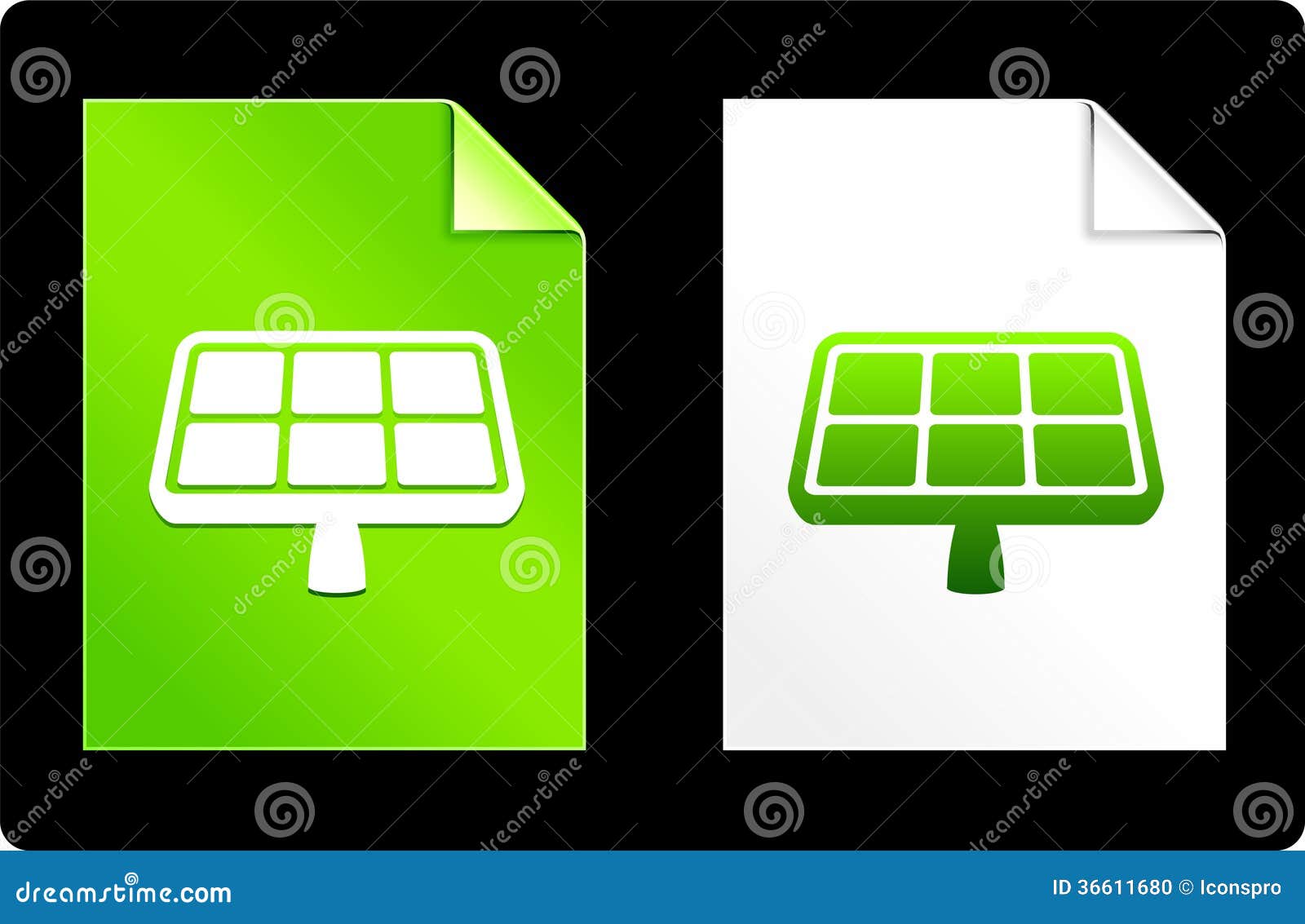 Solar Panel on Paper Set stock illustration. Illustration of ...