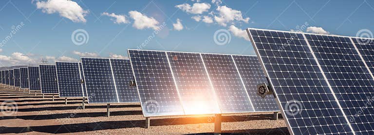 Solar Panel Park, Photovoltaic, Alternative Electricity Source Stock ...