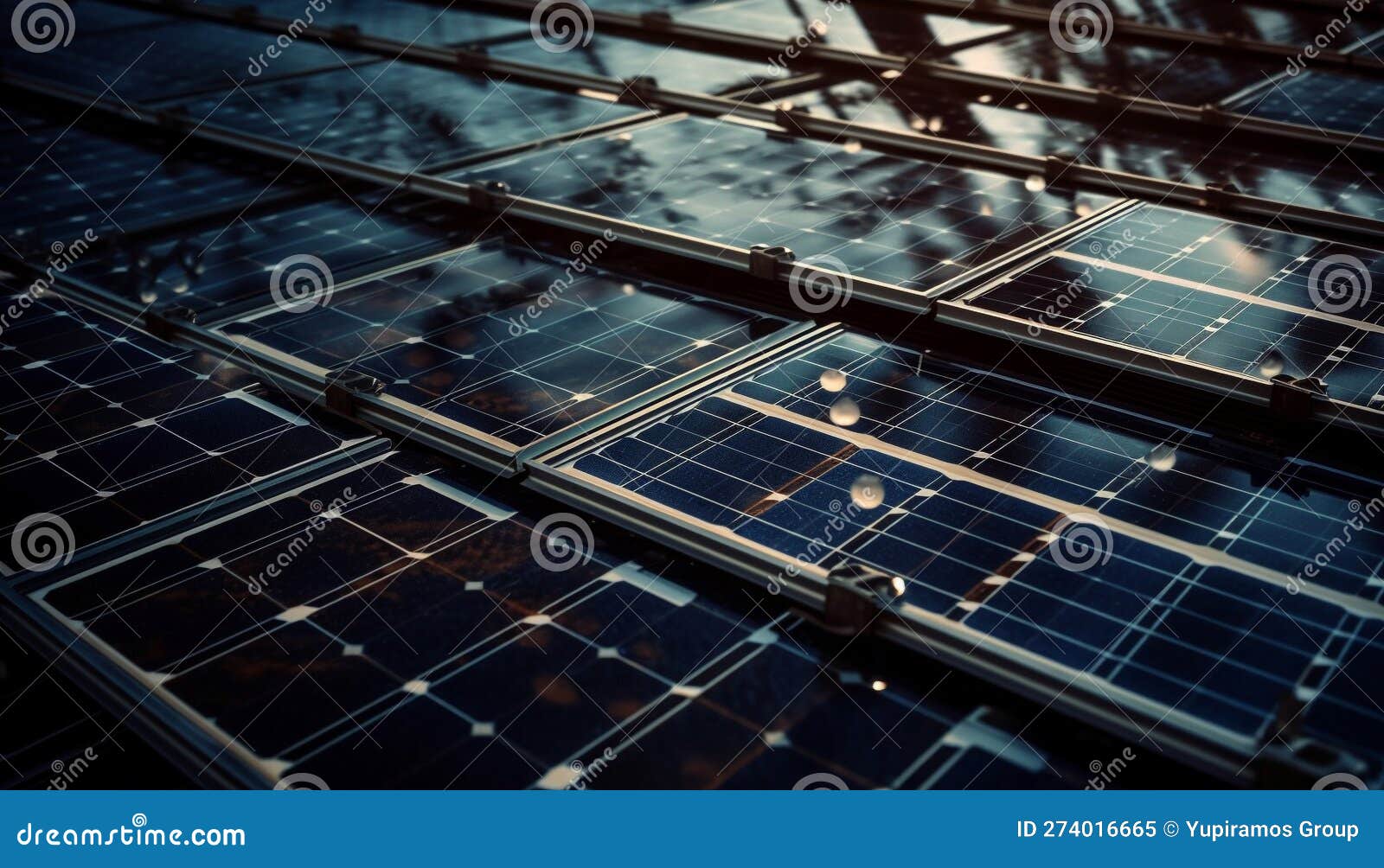 Solar Panel Pattern Reflects Clean Renewable Energy Generated by AI ...