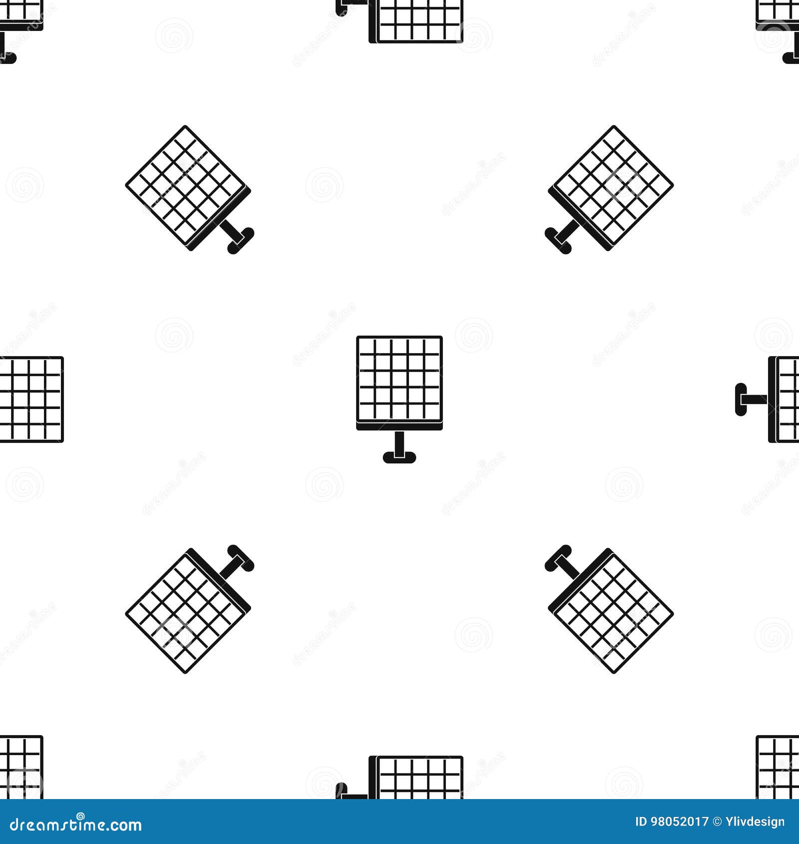 Solar Panel Pattern Seamless Black Stock Vector - Illustration of ...