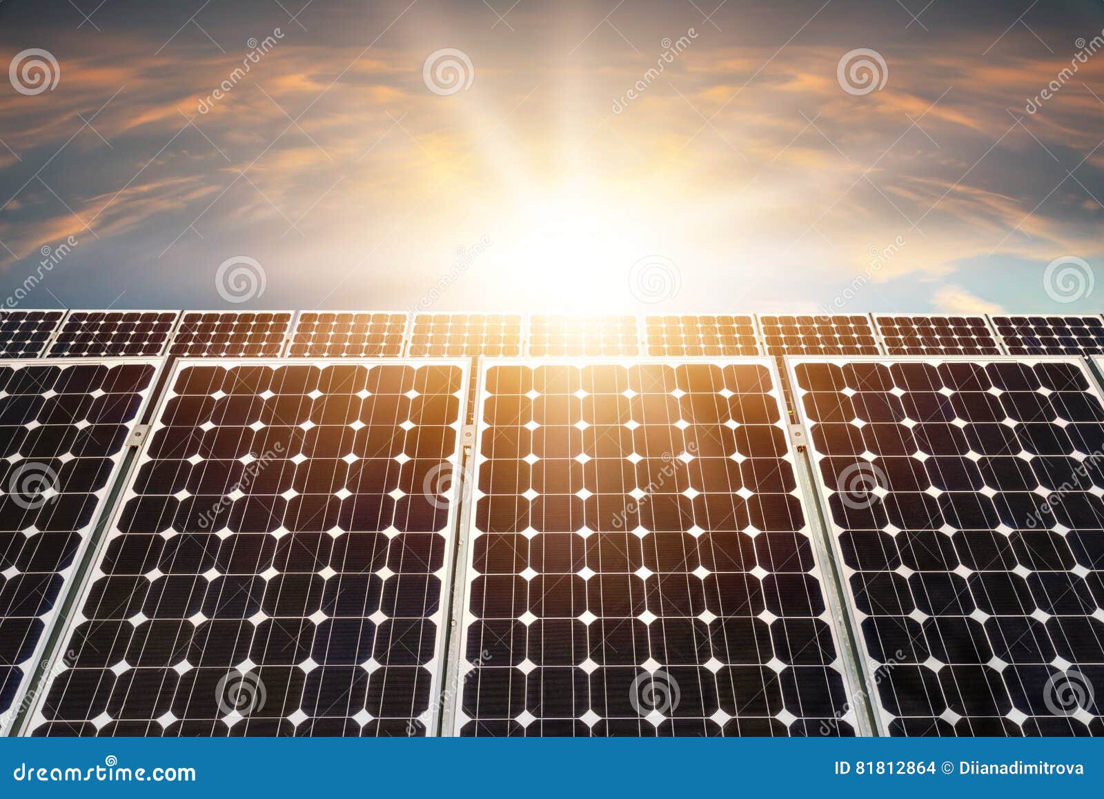 Solar panel, photovoltaic stock photo. Image of home - 81812864