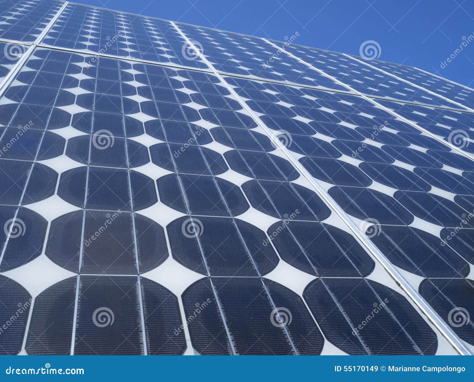 Solar Panel Photovoltaic Cells Blue Sky Stock Image - Image of close ...