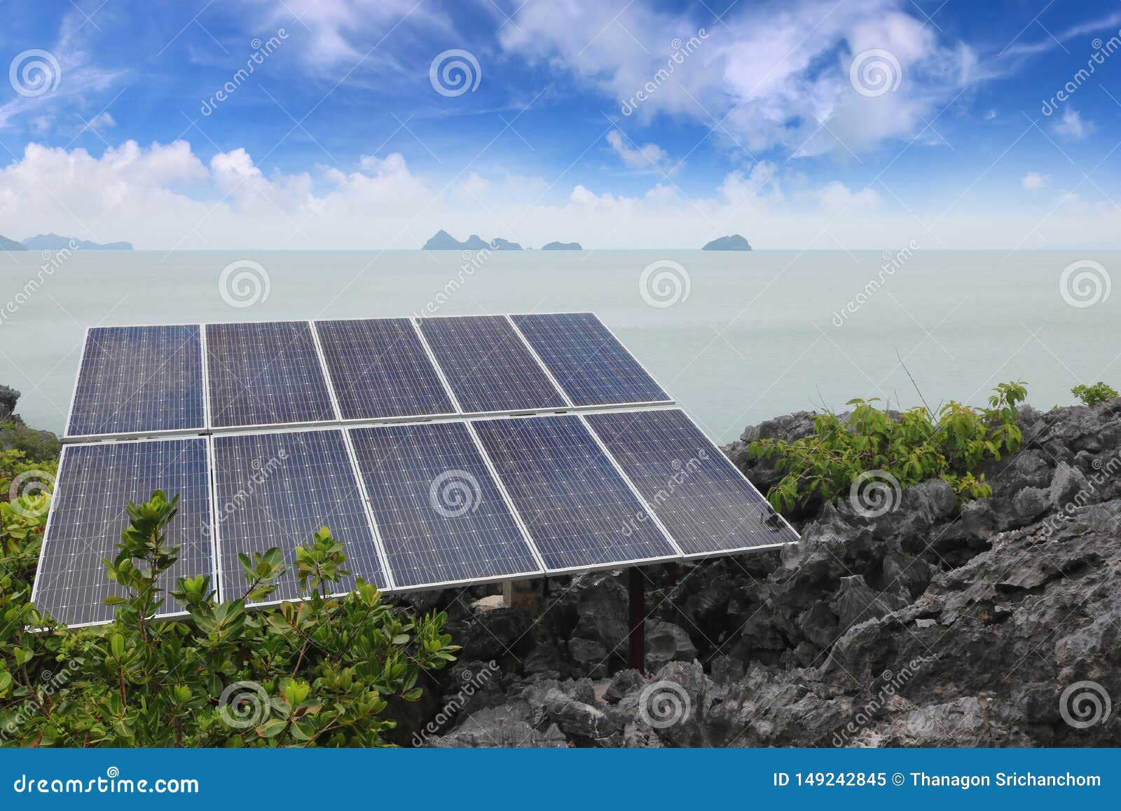 Solar Panel or Photovoltaics Module Installed on the Top of the ...