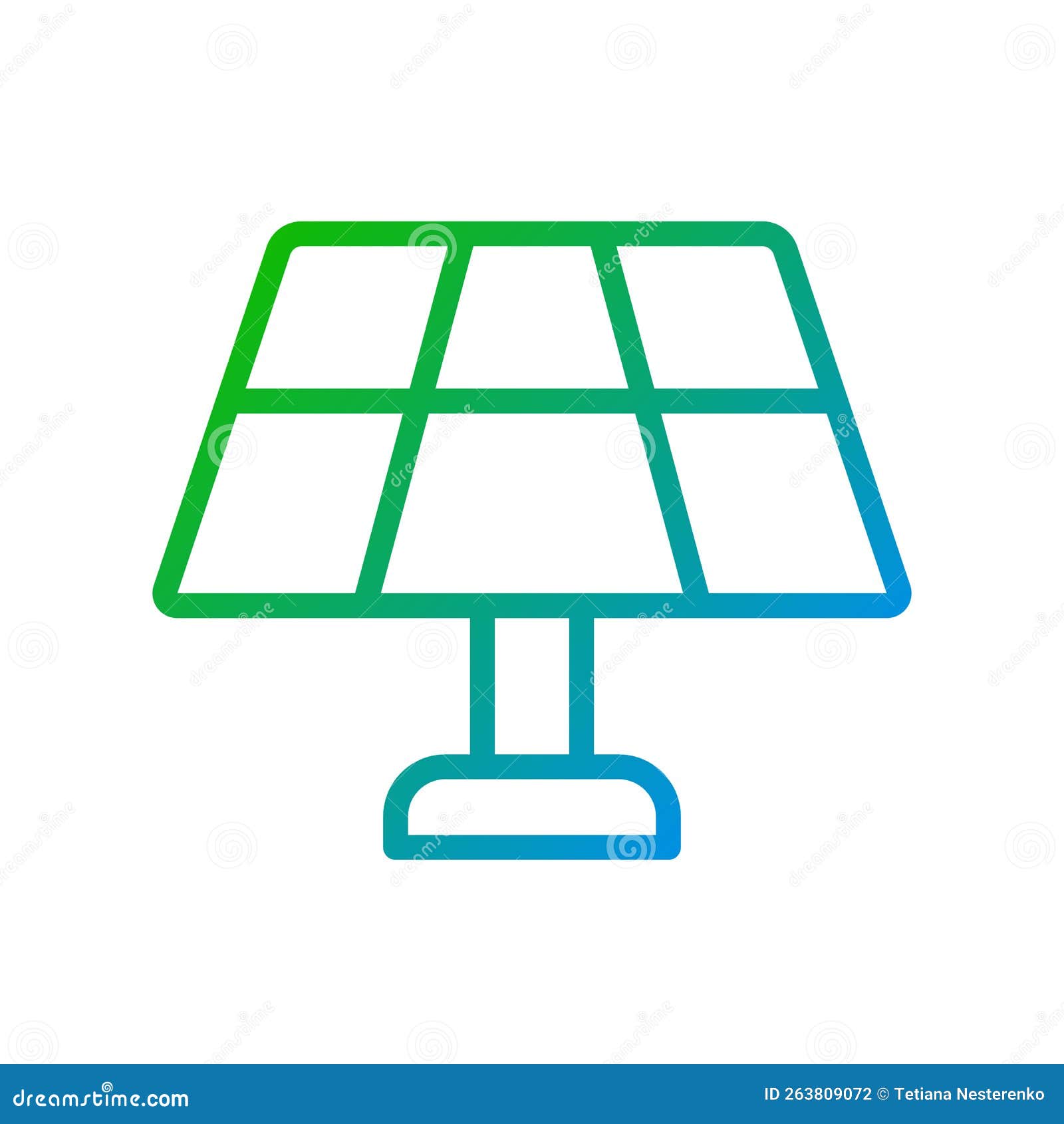 Solar Panel Pixel Perfect Gradient Linear Vector Icon Stock Vector ...