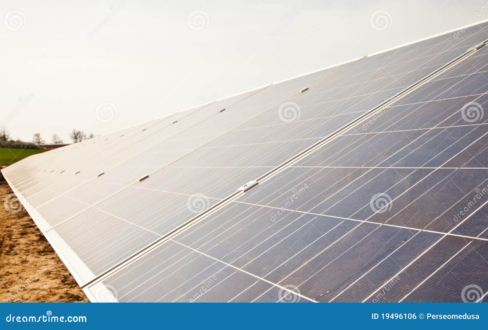Solar panel plant stock photo. Image of electric, cell - 19496106