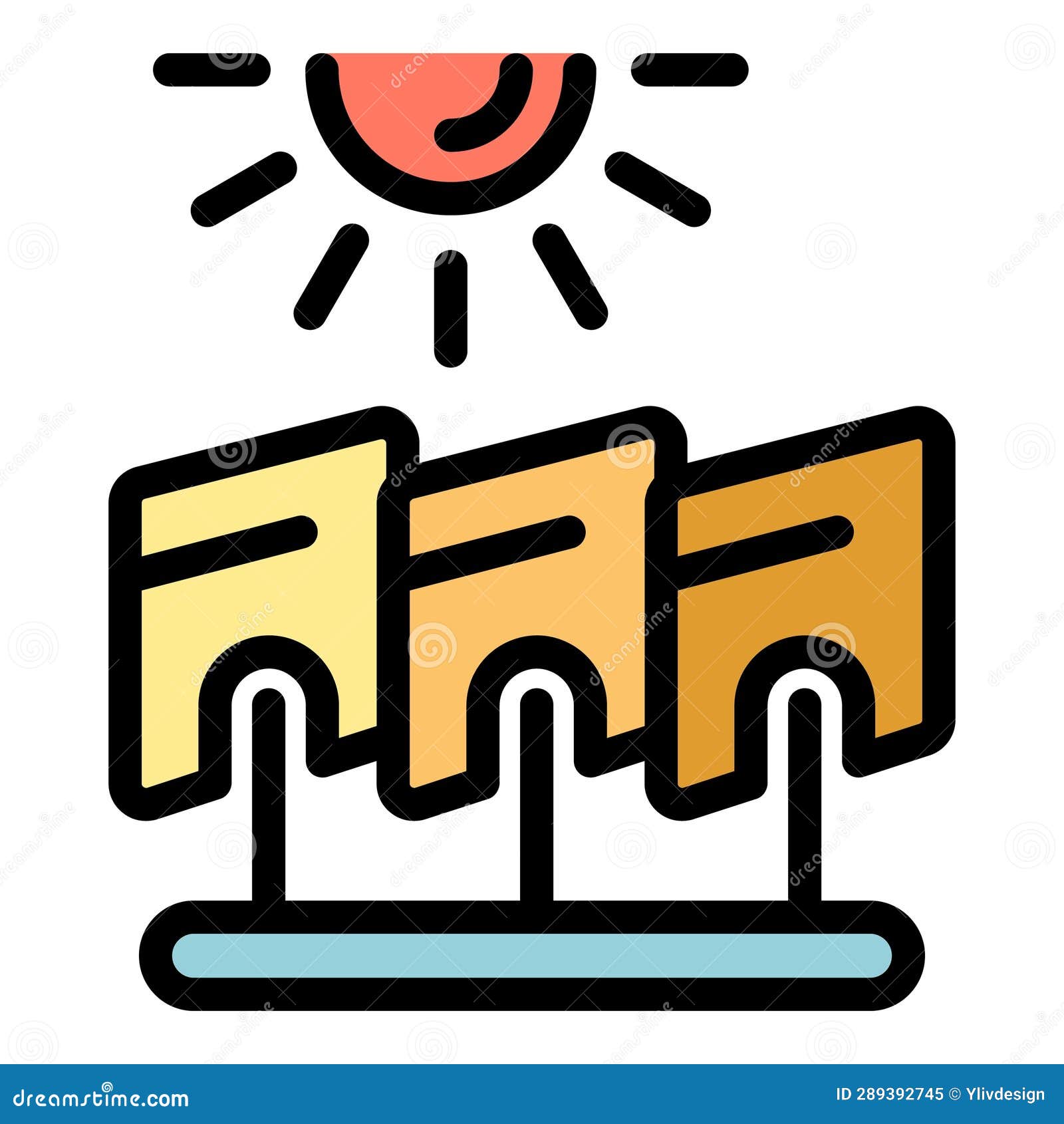 Solar Panel Plant Icon Vector Flat Stock Vector - Illustration of ...