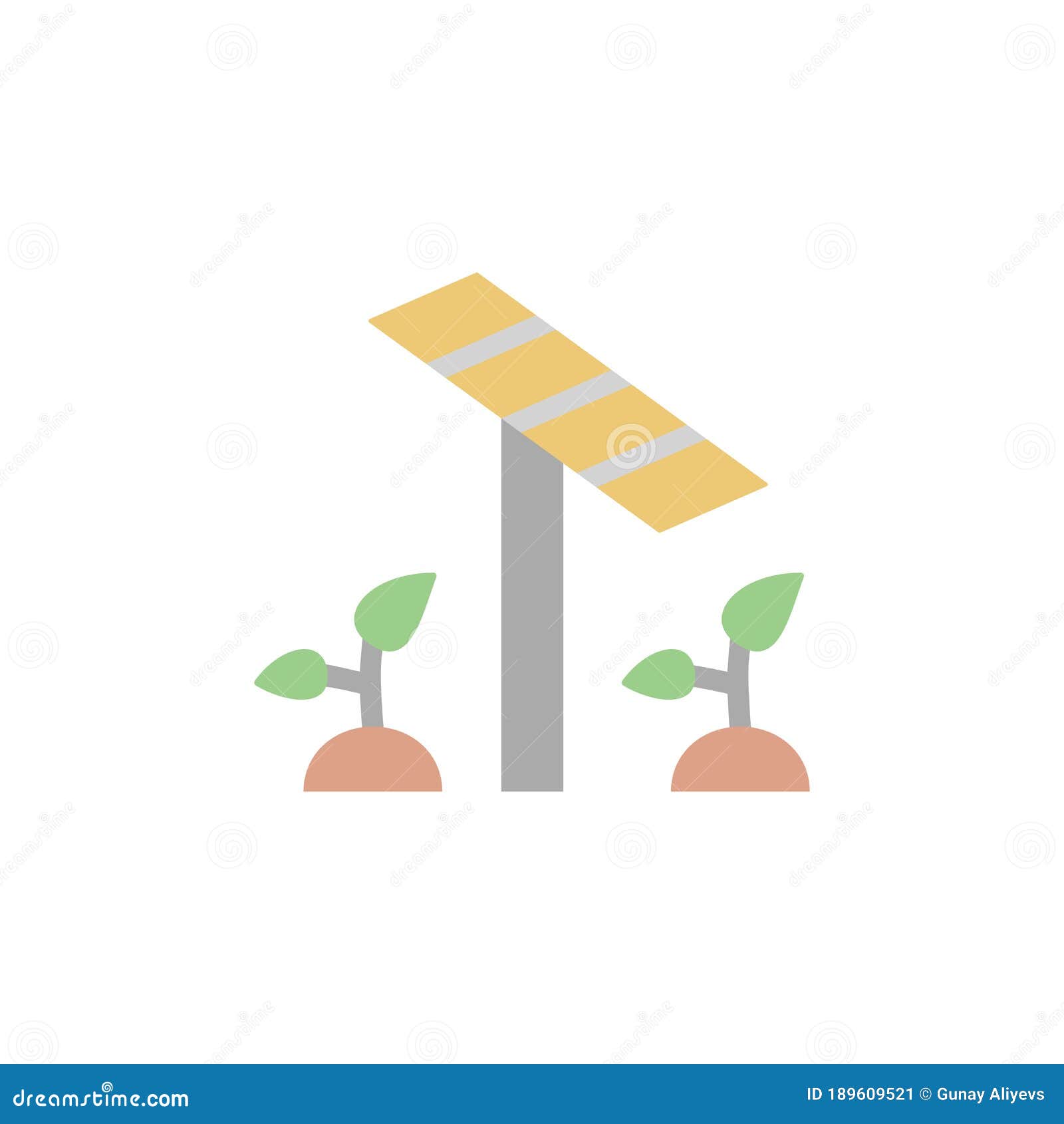 Solar Panel, Plants Icon. Simple Color Vector Elements of Automated ...