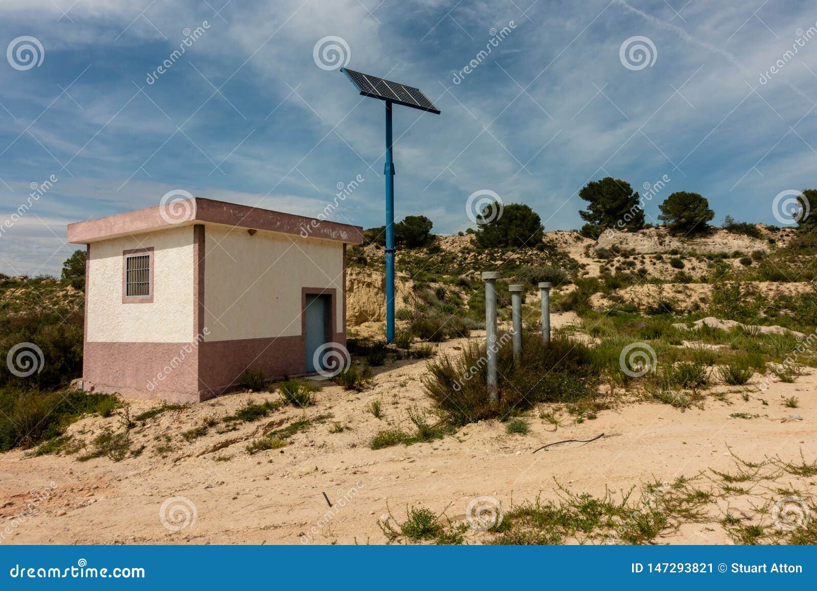 Solar panel on column stock image. Image of outdoor - 147293821
