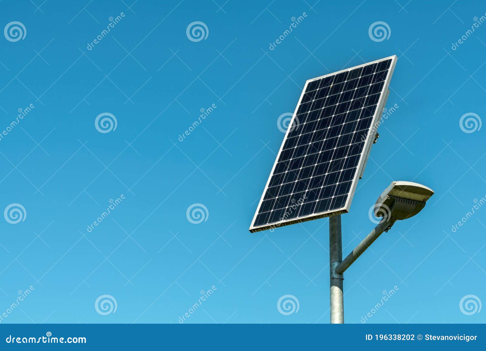 Solar panel on the post stock photo. Image of post, panel - 196338202