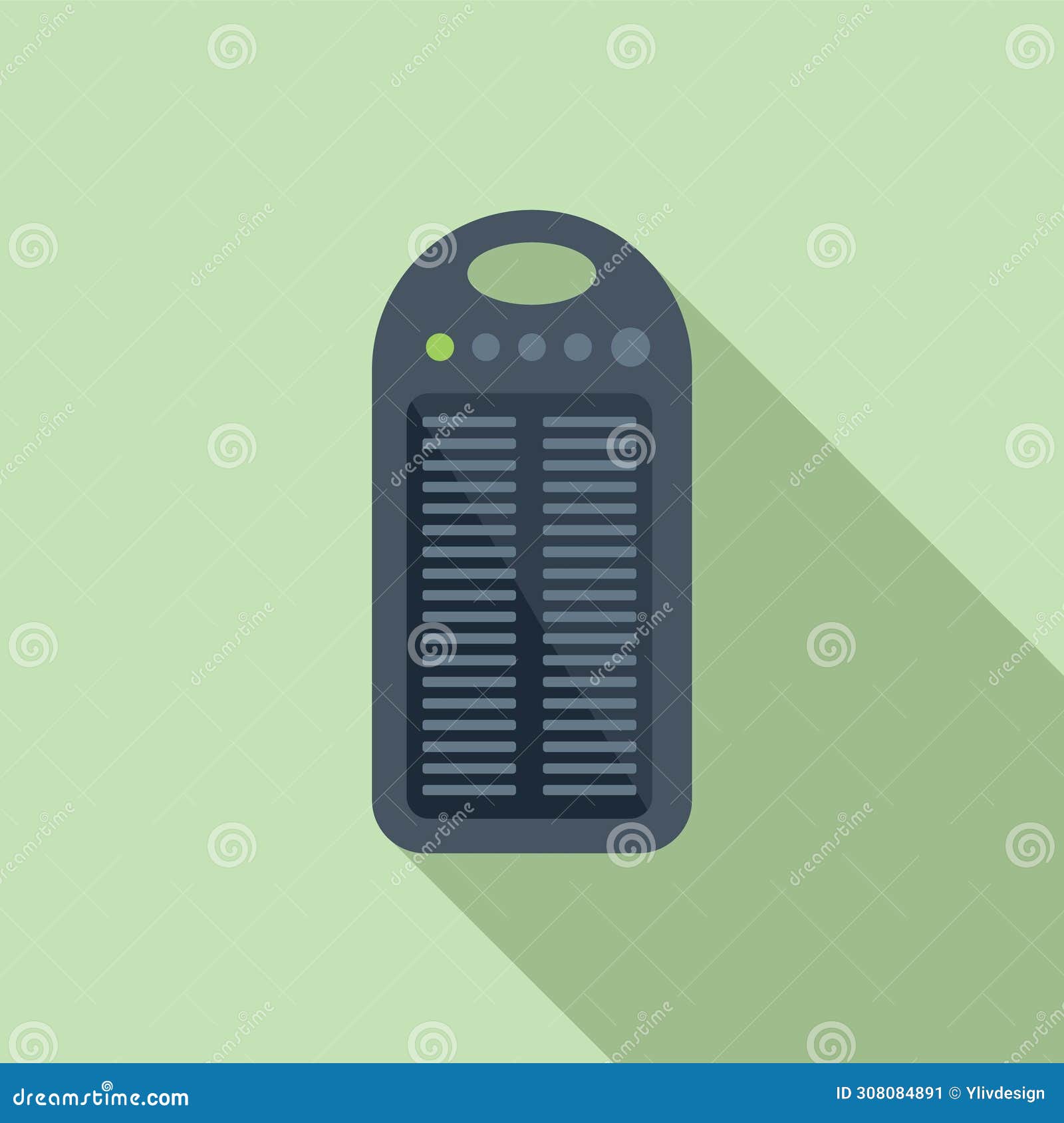 Solar Panel Power Bank Icon Flat Vector. Electric Power Stock ...