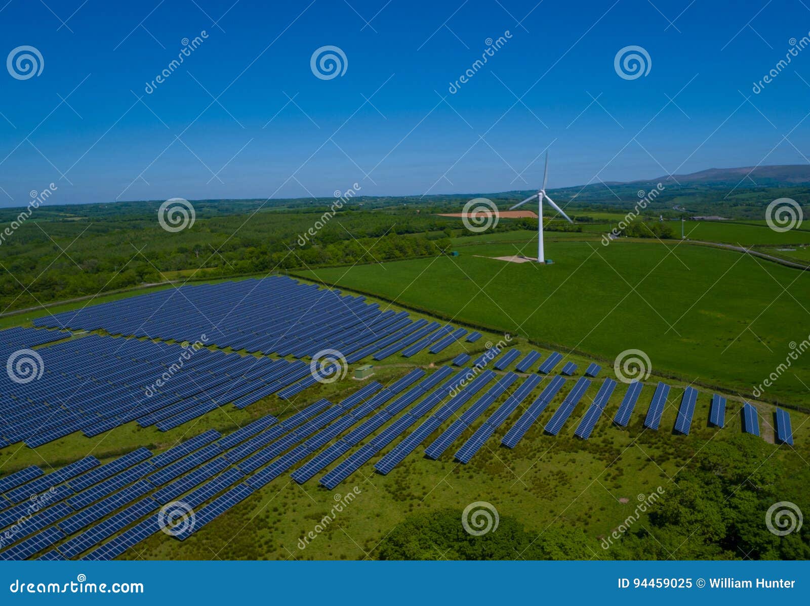 Solar Panel Power Plant Aerial Stock Image - Image of modern, electric ...