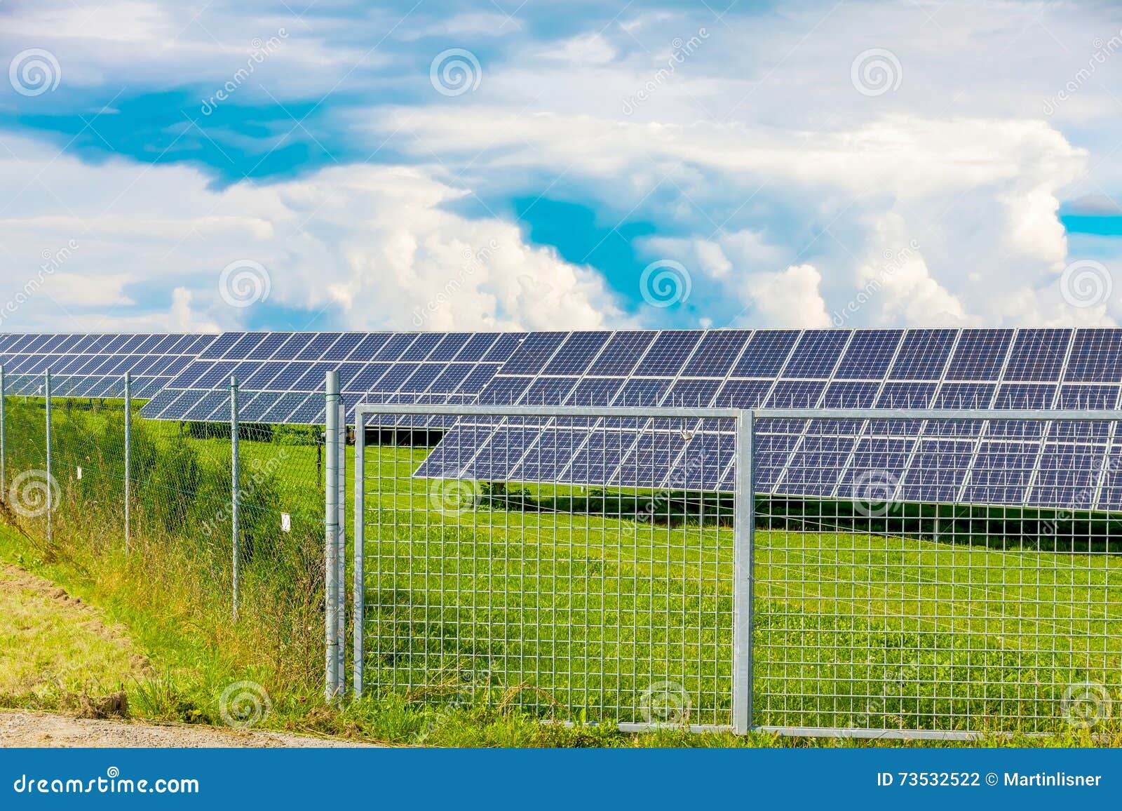 Solar Panel Produces Green, Environmentally Friendly Energy from the ...