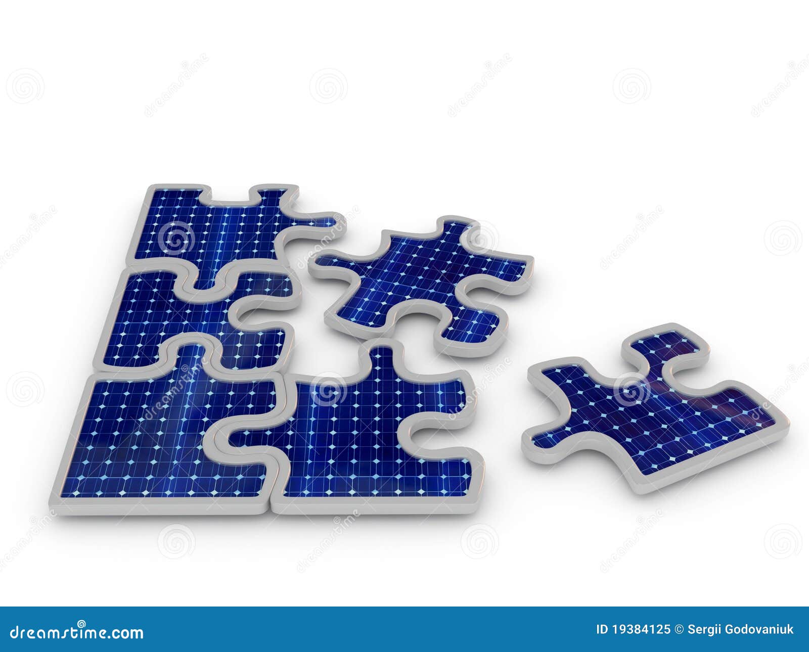 Solar panel puzzle stock illustration. Illustration of power - 19384125