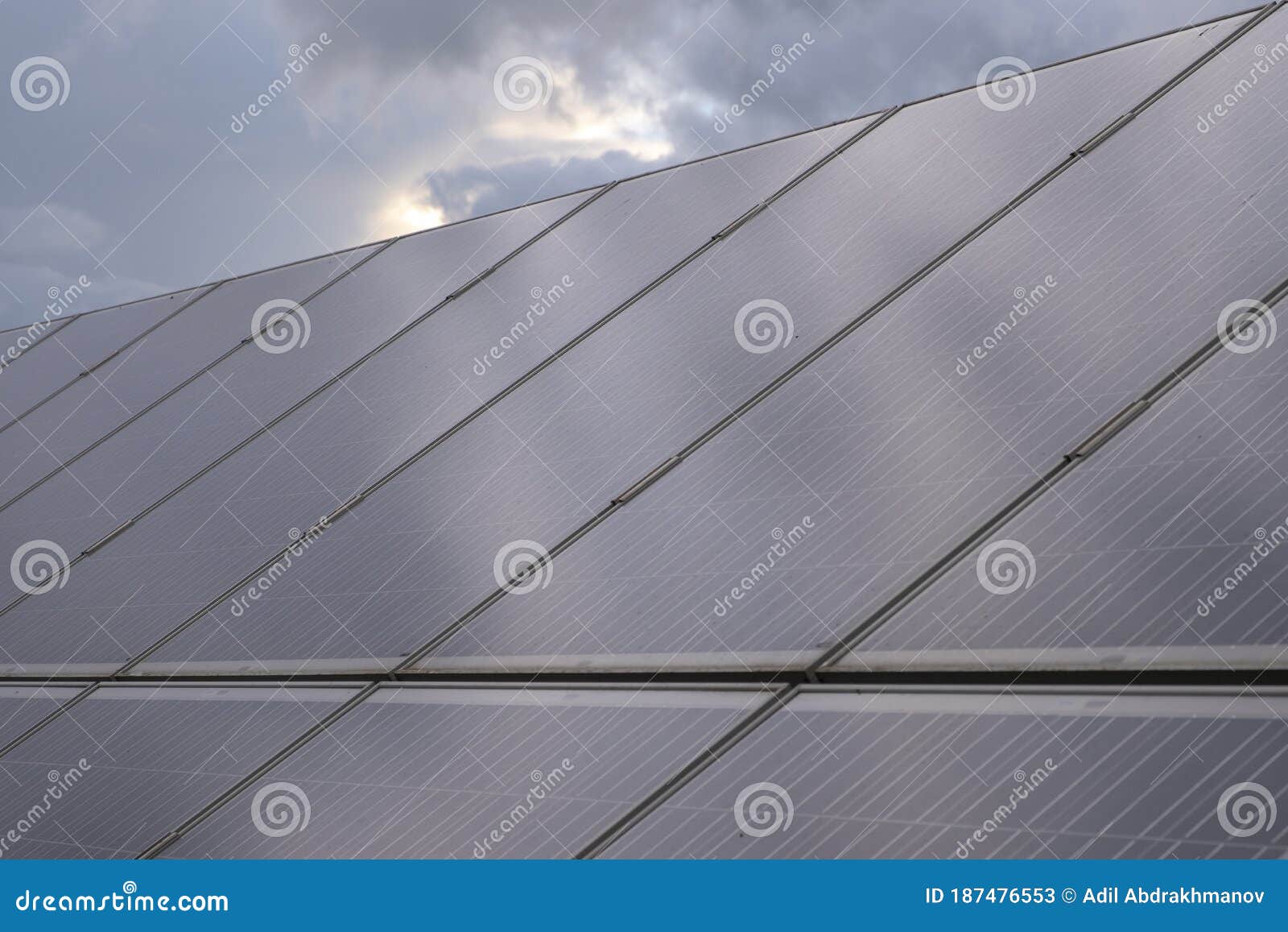 Solar Panel with Rain Drops on it. Stock Image - Image of electricity ...