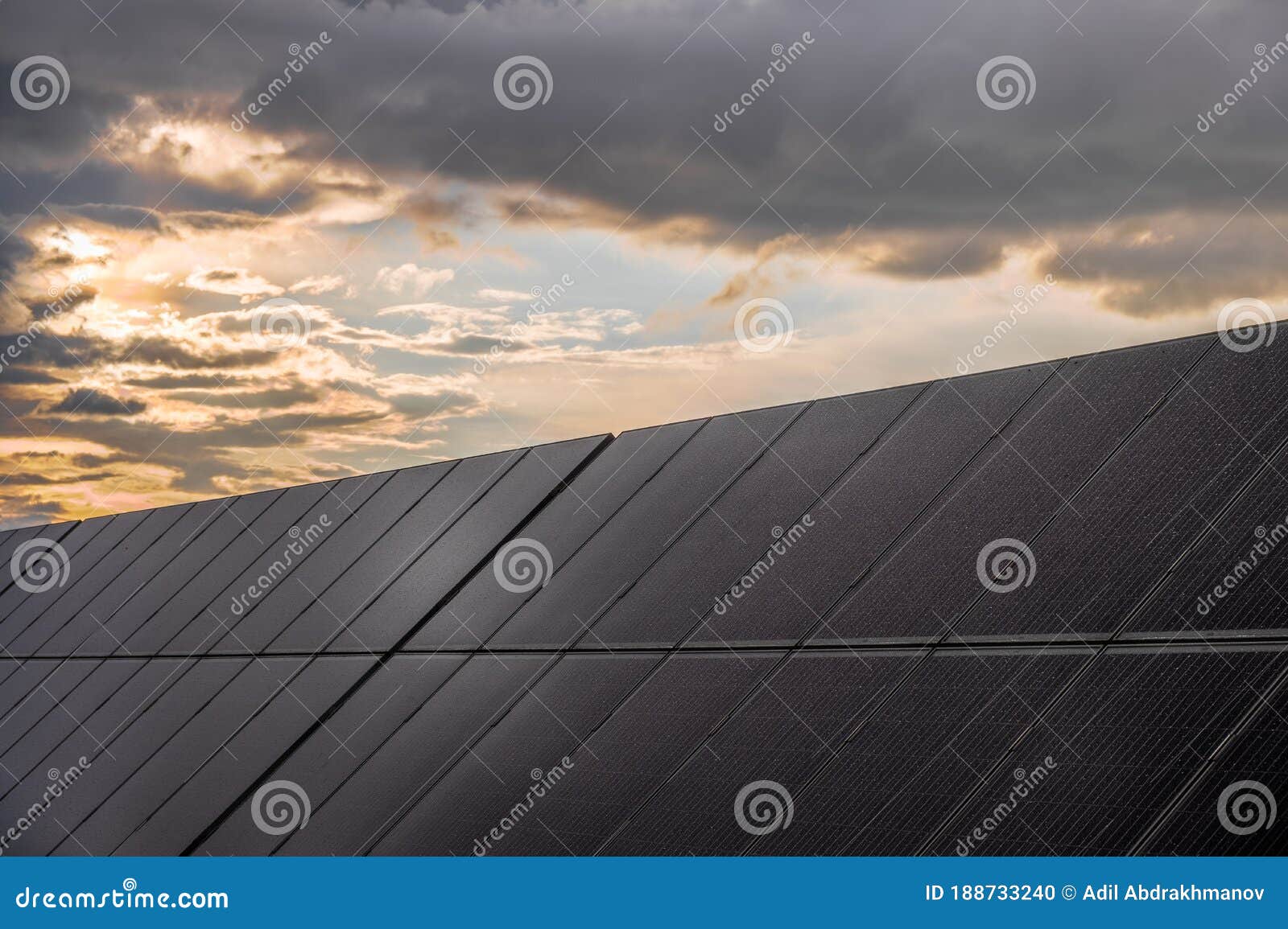 Solar Panel with Rain Drops on it. Stock Photo - Image of closeup ...