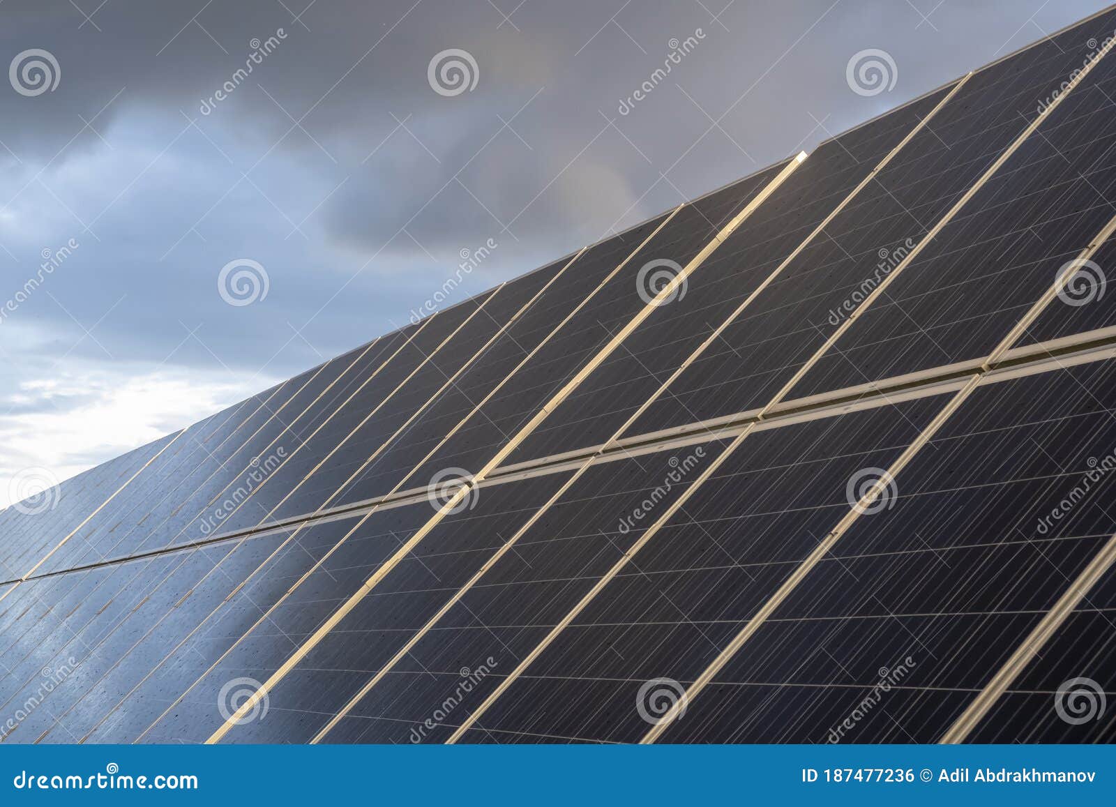 Solar Panel with Rain Drops on it. Solar Panel in Rain Stock Photo ...