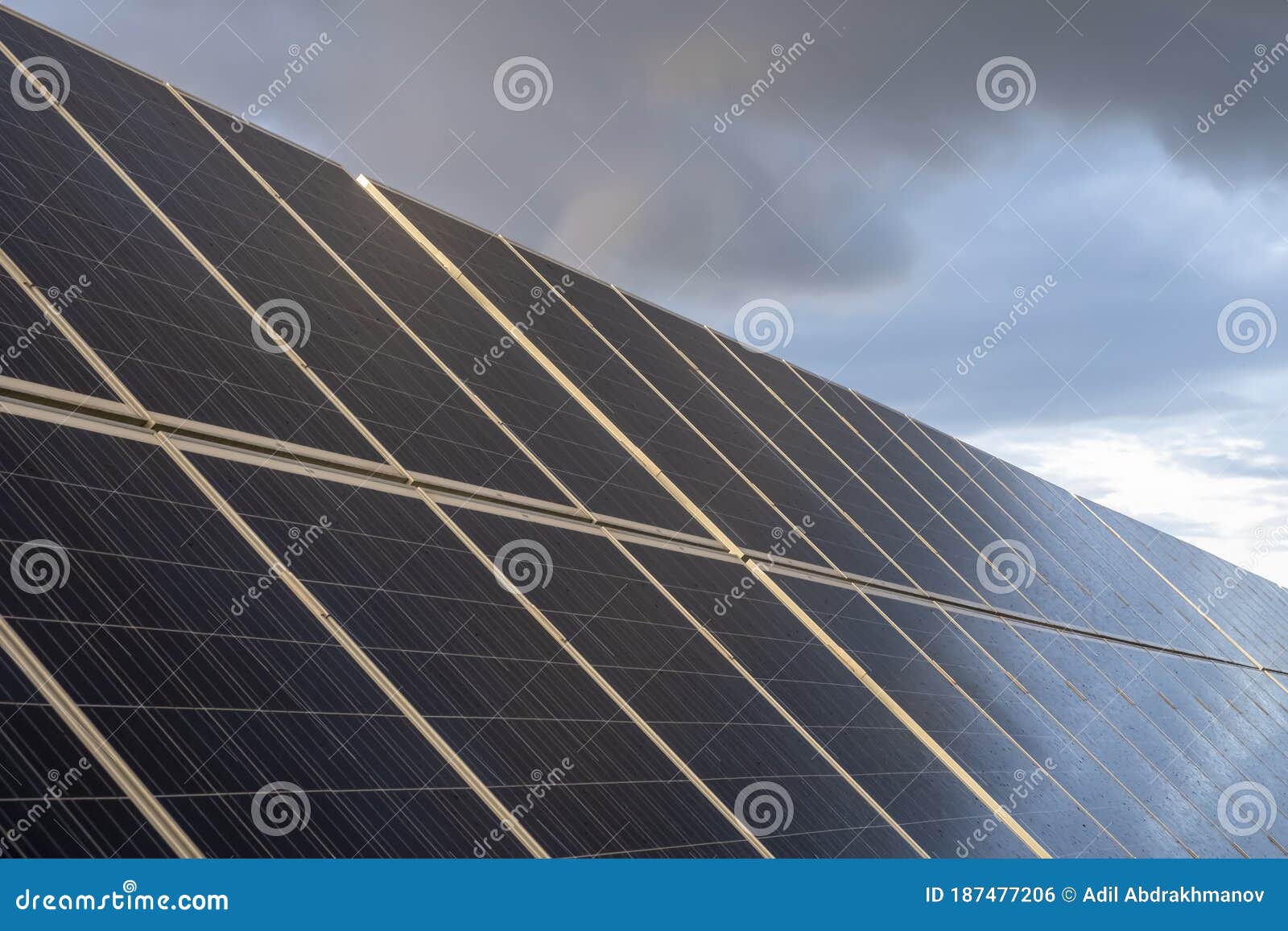 Solar Panel with Rain Drops on it. Solar Panel in Rain Stock Photo ...