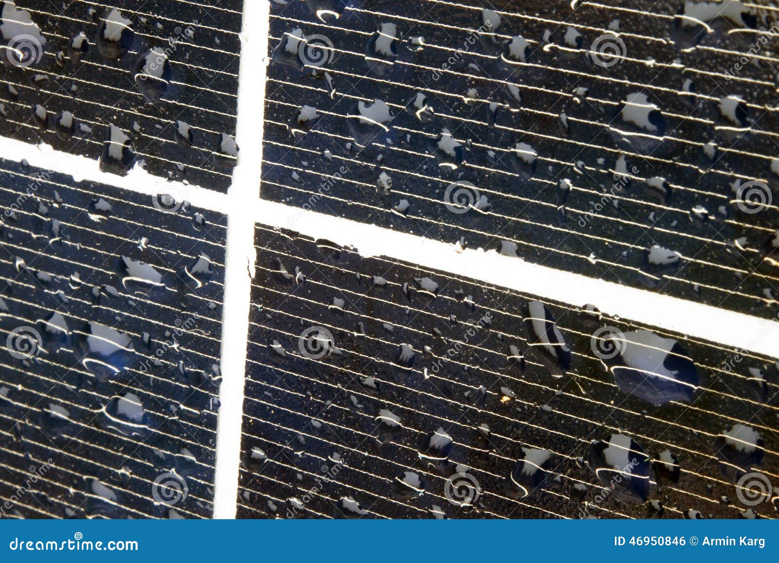 Solar panel during rain stock photo. Image of blue, rain - 46950846