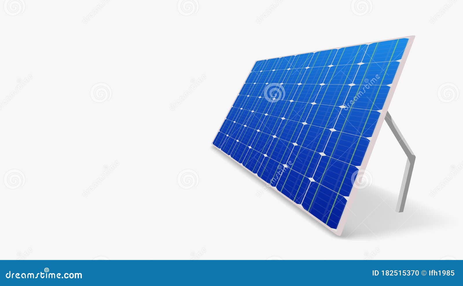 Solar Panel with Realistic Shadow Stock Vector - Illustration of ...