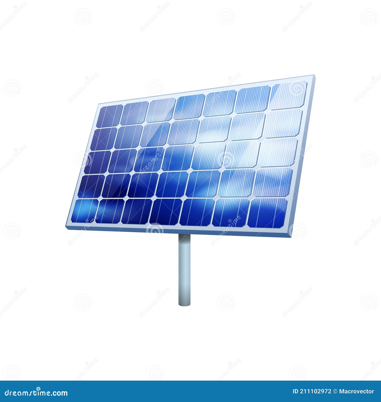 Solar Panel Illustration stock vector. Illustration of clouds - 211102972