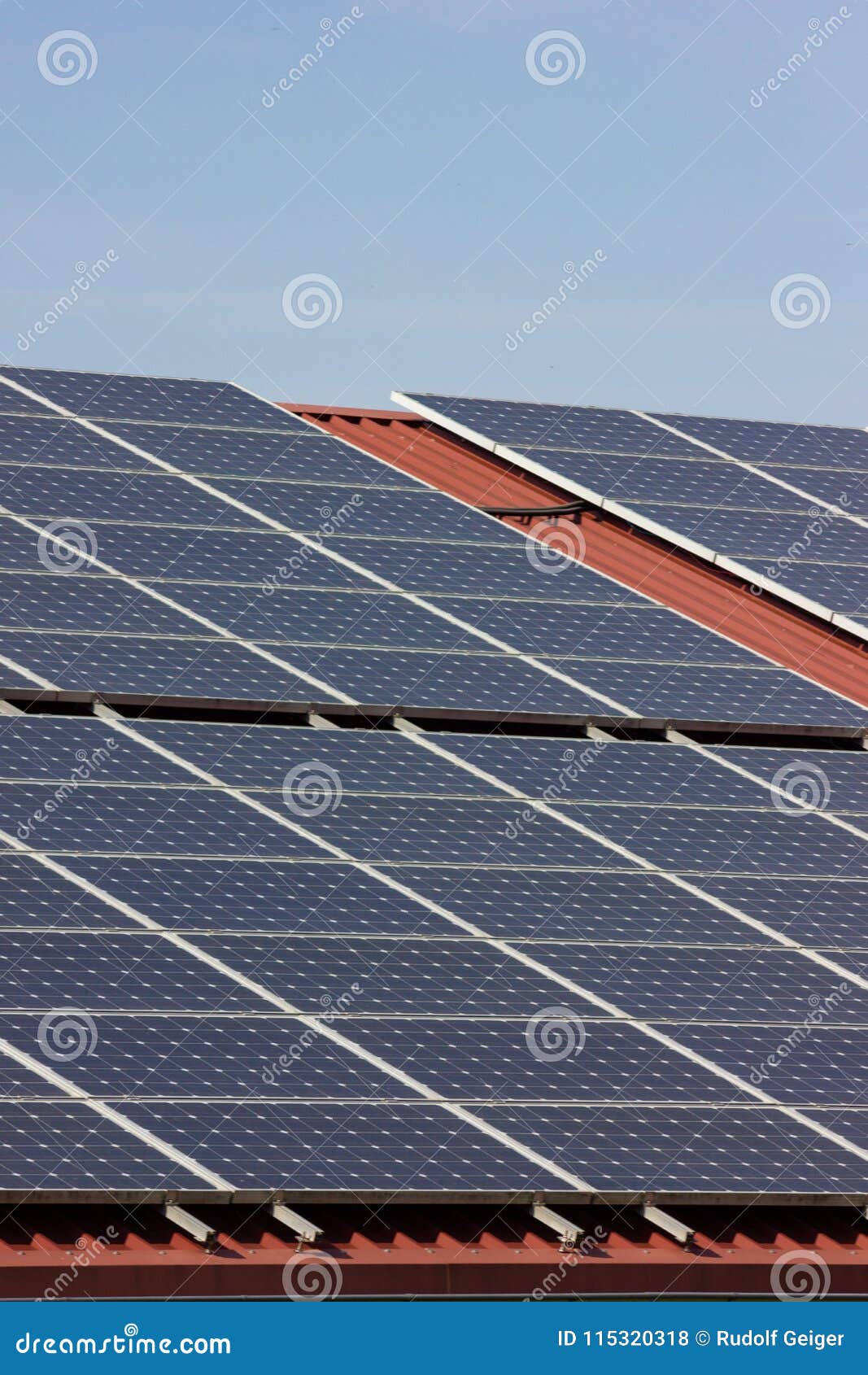 Solar panel on rooftop stock photo. Image of power, panels - 115320318