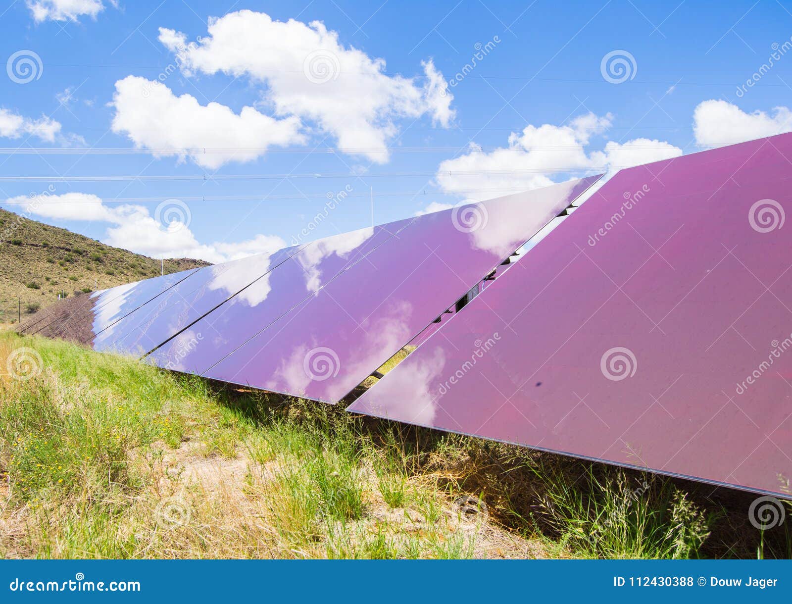 Solar Panel Row stock photo. Image of cell, blue, modern - 112430388