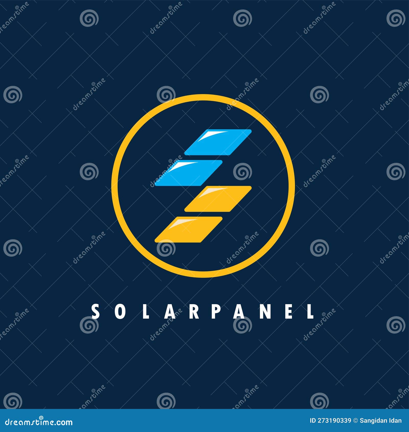 Solar Panel S Letter Concept Design Template Stock Vector ...