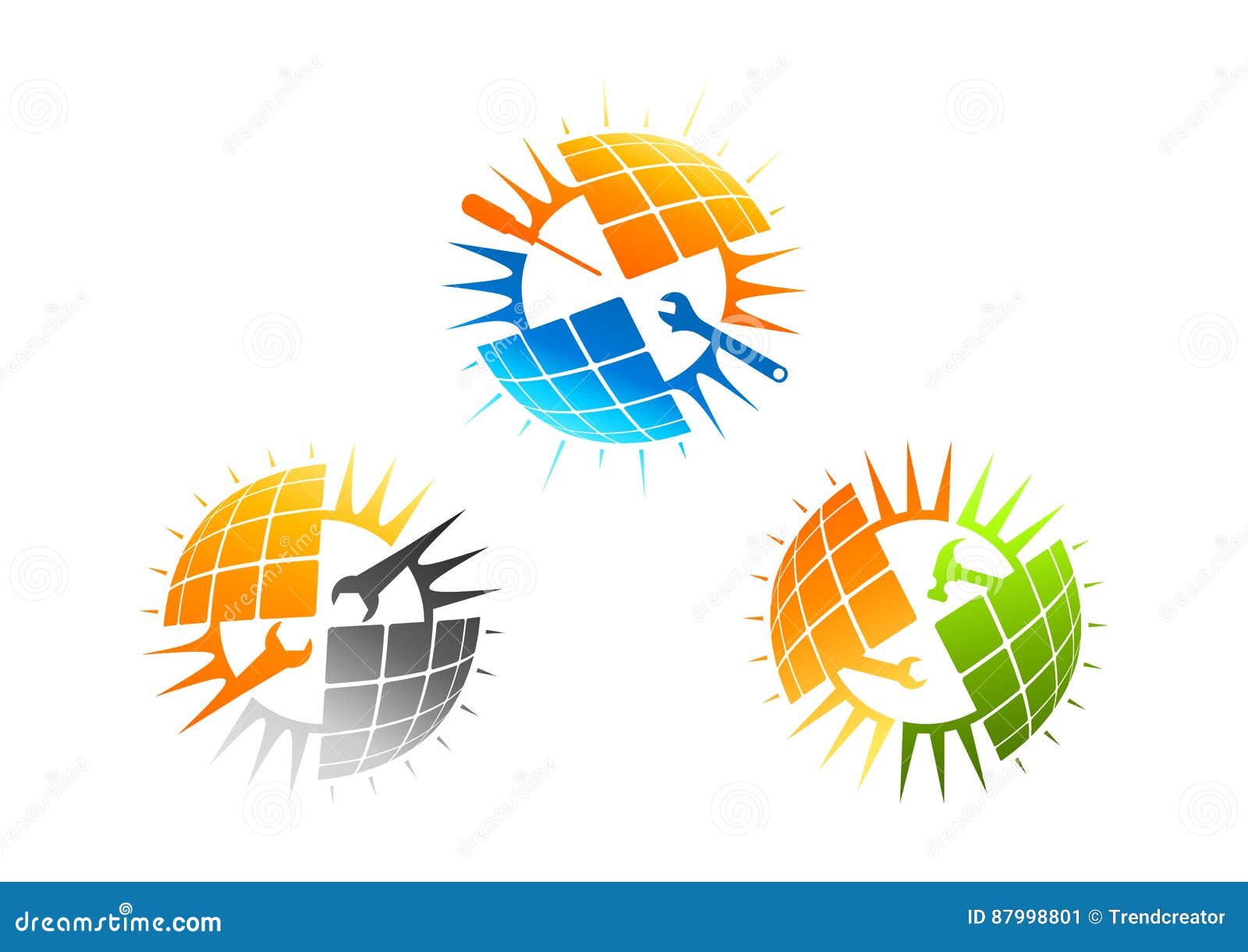 Solar Panel Service Logo Design Stock Vector - Illustration of elegant ...