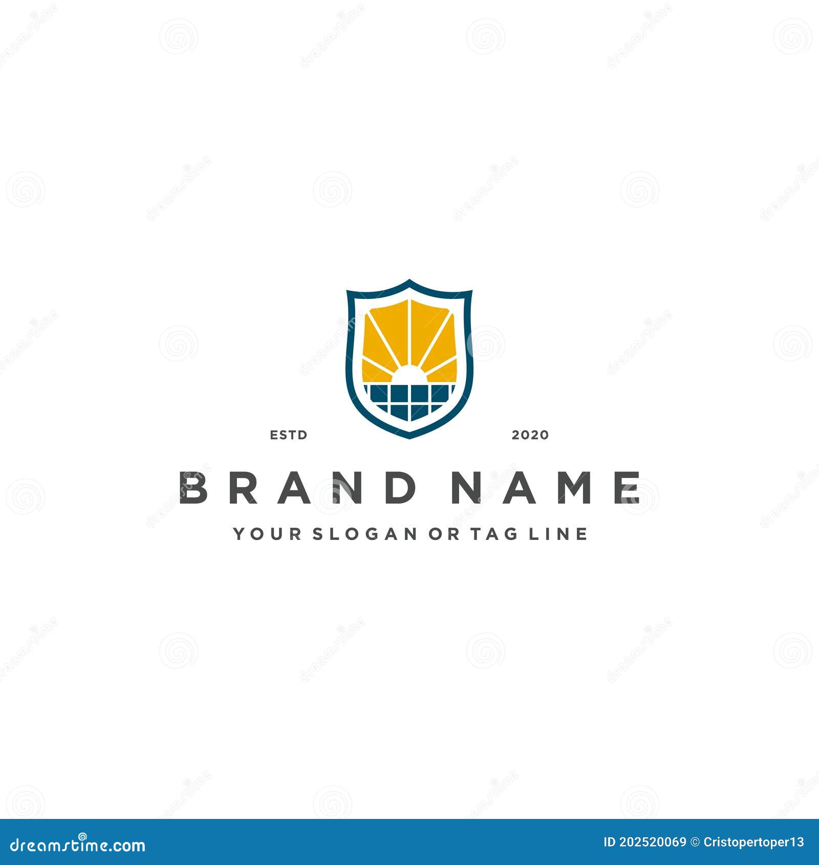 Solar Panel Shield Logo Design Concept Vector Stock Vector ...