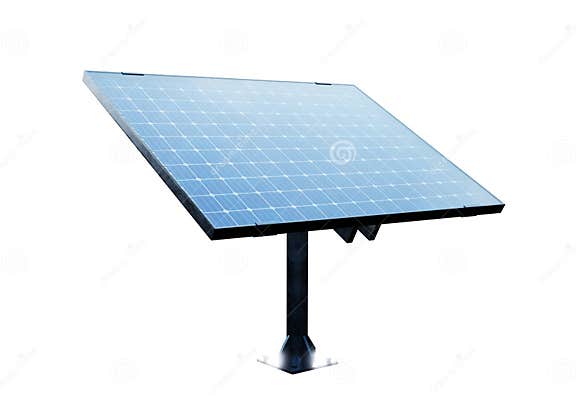 Solar Panel Side View Isolated on White Background Stock Image - Image ...