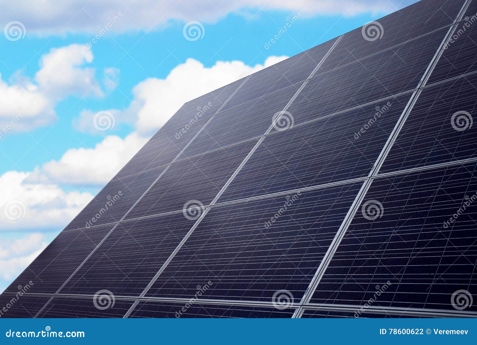 Solar Panel on the Sky Background Stock Photo - Image of photovoltaic ...