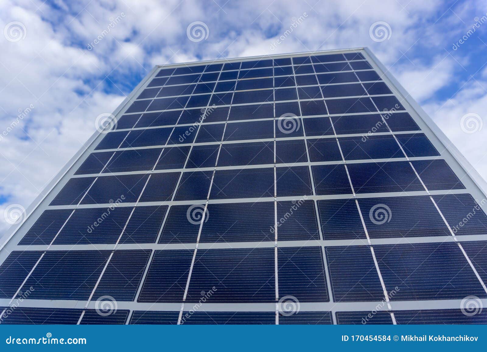 Solar Panel on Sky Background Stock Photo - Image of module, ecology ...