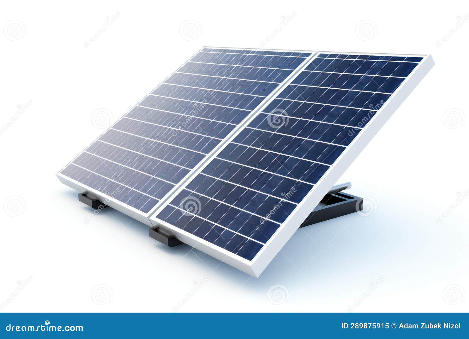 A solar panel on a stand stock illustration. Illustration of ...