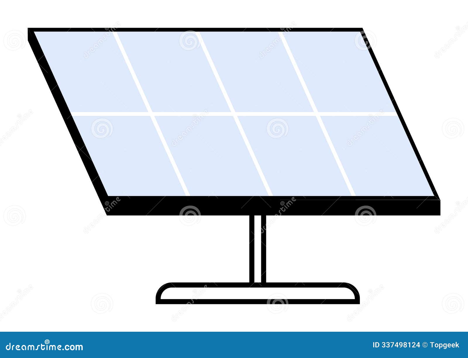 Solar Panel with Stand Emphasizing Clean Renewable Energy and ...