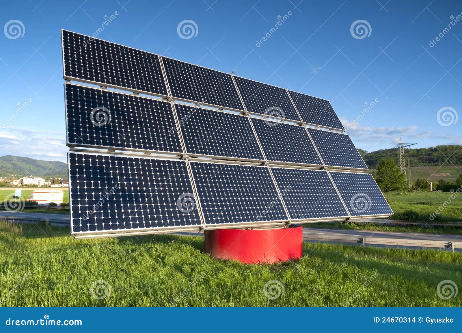 Solar Panel Station stock photo. Image of cells, outdoors - 24670314