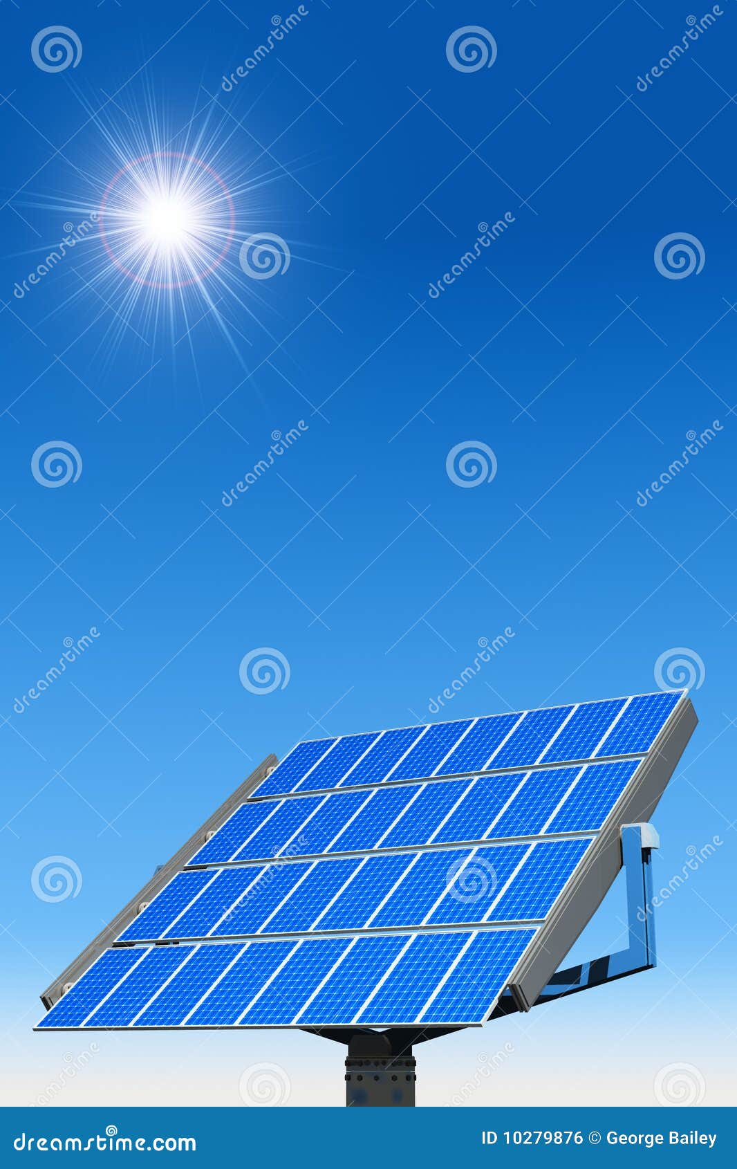 Solar panel and sun stock illustration. Illustration of panel - 10279876