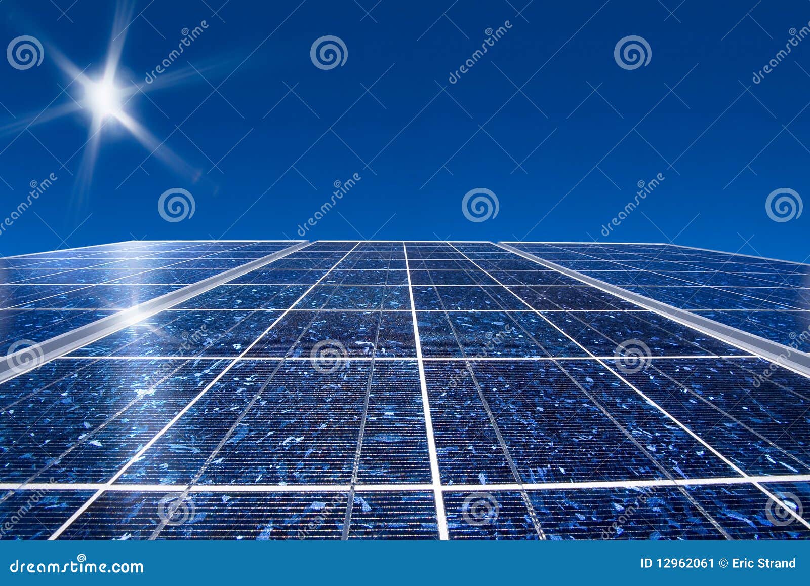 Solar panel and sun stock image. Image of solar, energy - 12962061