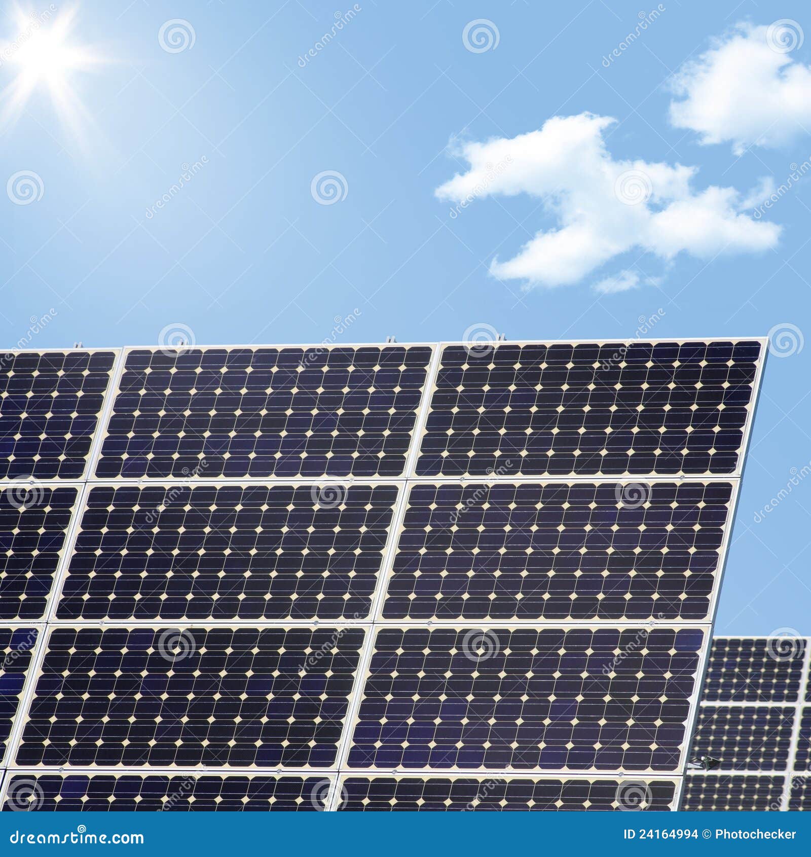 Solar panel and sun stock photo. Image of economy, energy - 24164994