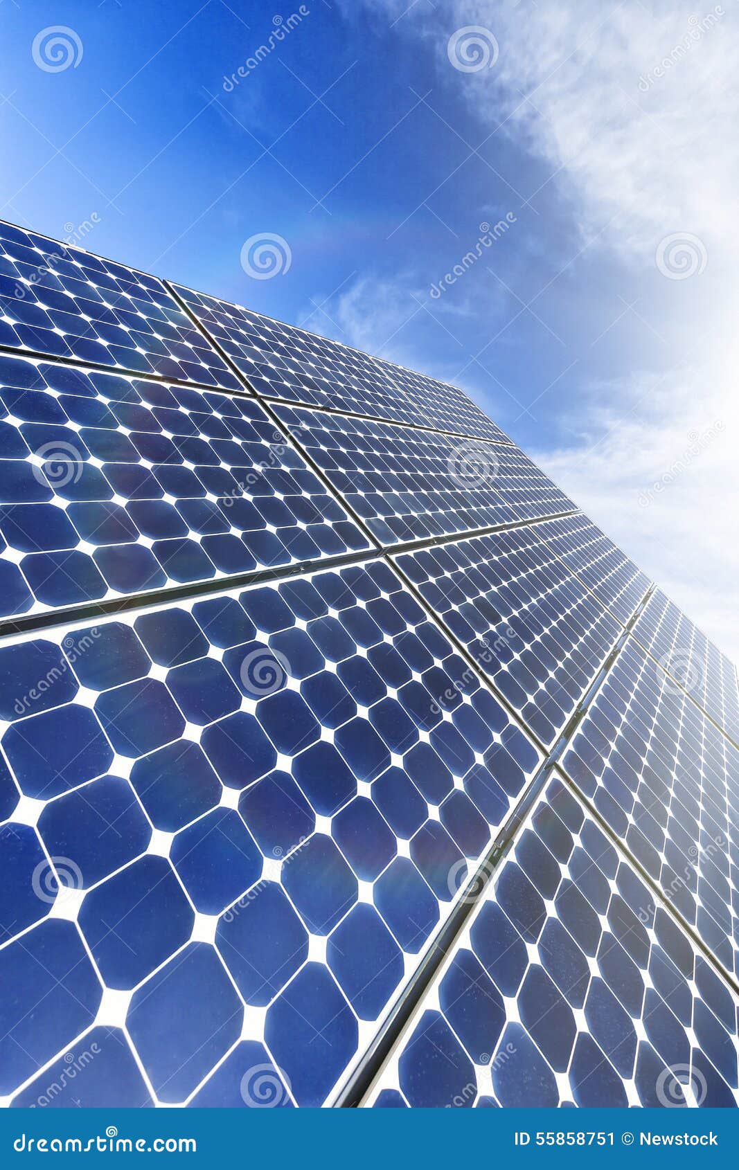 Solar Panel, Sun Flare stock image. Image of industry - 55858751