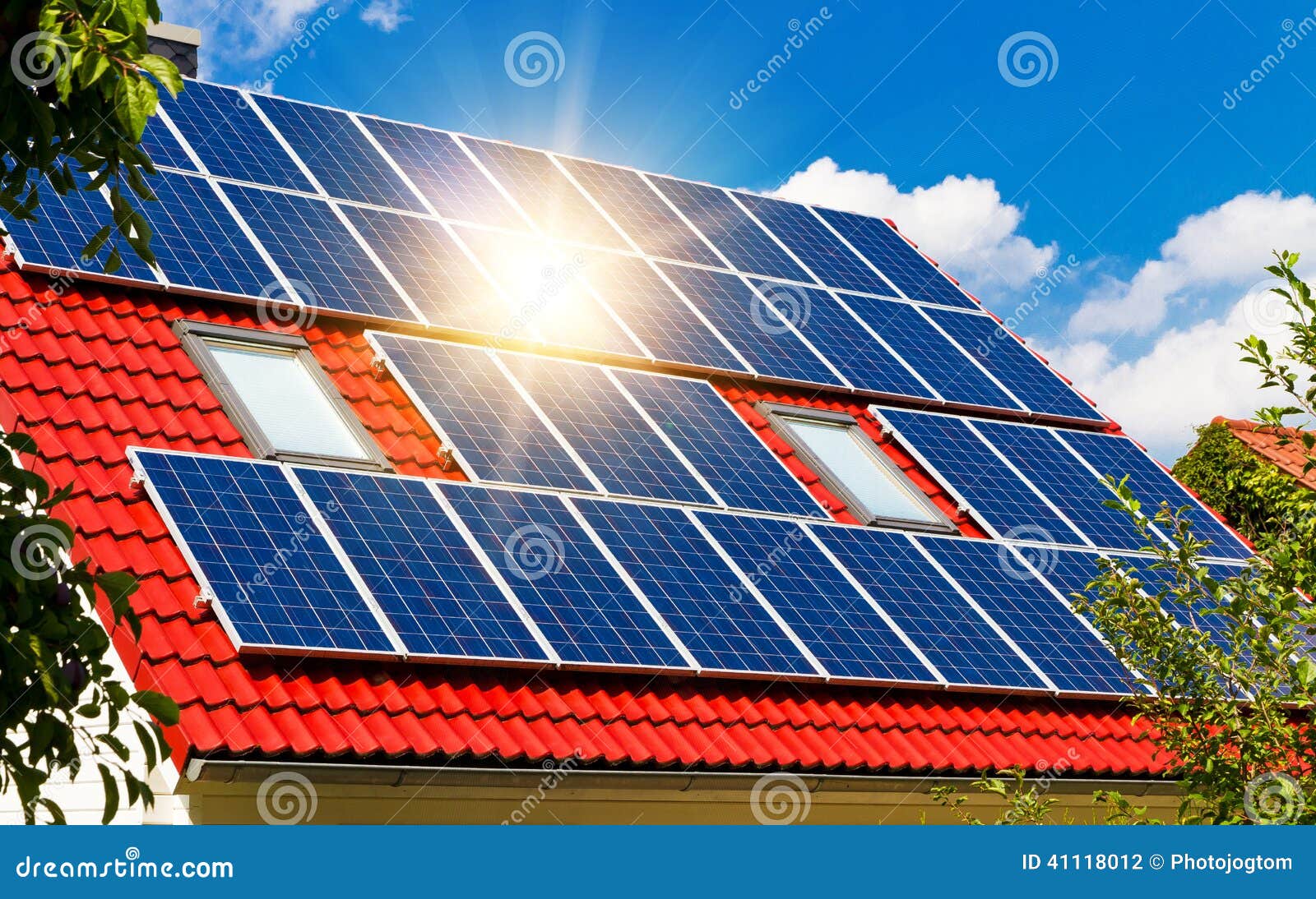 Solar panel with sun stock photo. Image of panel, ecological - 41118012