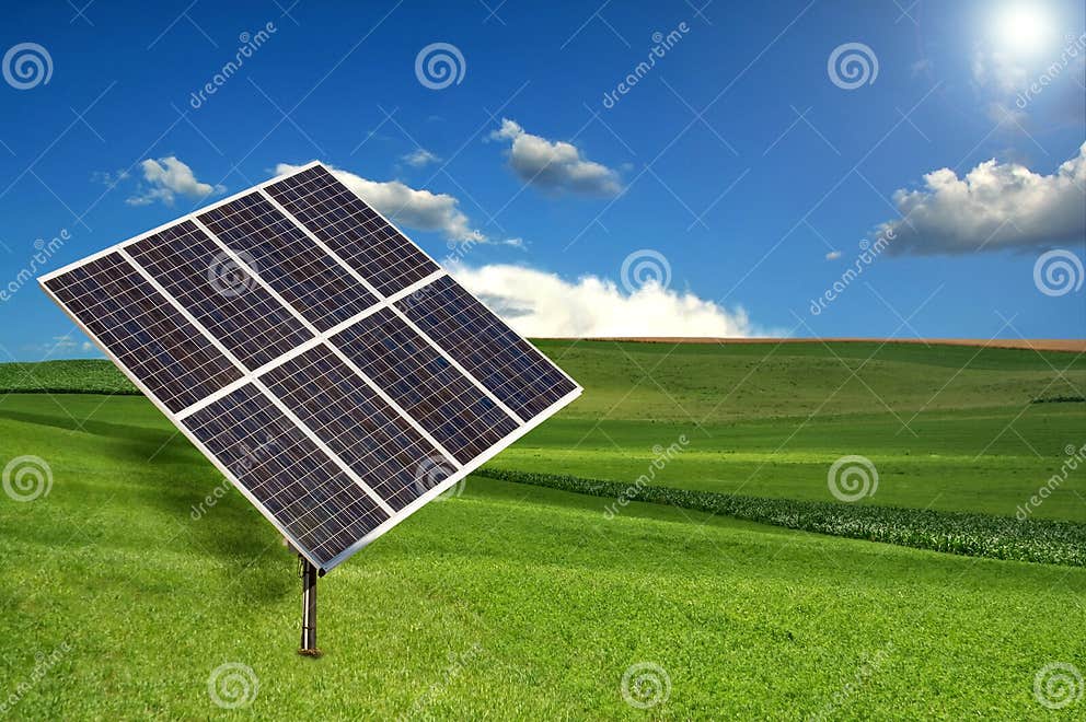 Solar Panel Sun Tracking System Stock Photo - Image of global ...