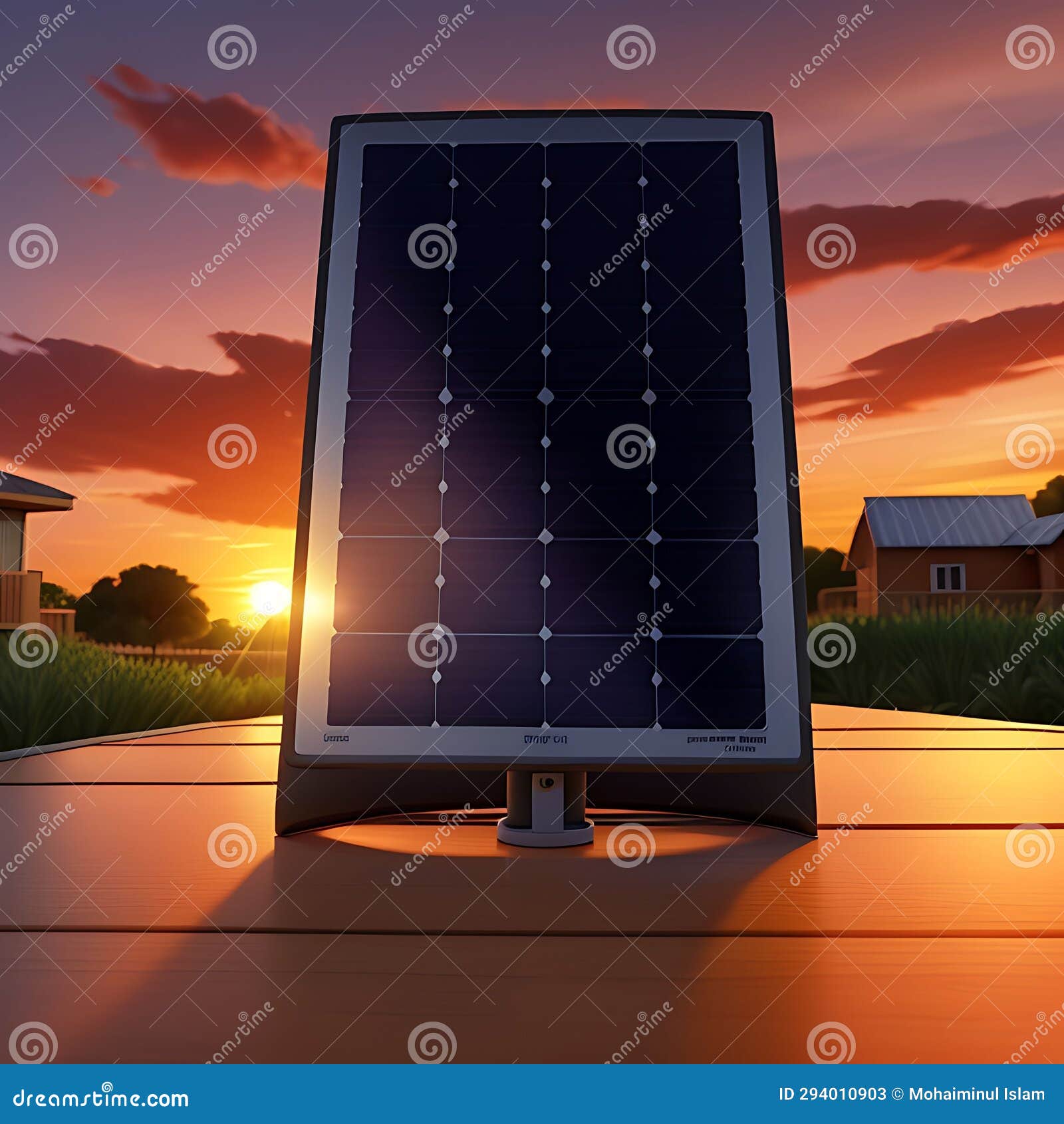 Solar Panel with Sunlight and Blue Sky Alternative Electricity Source ...