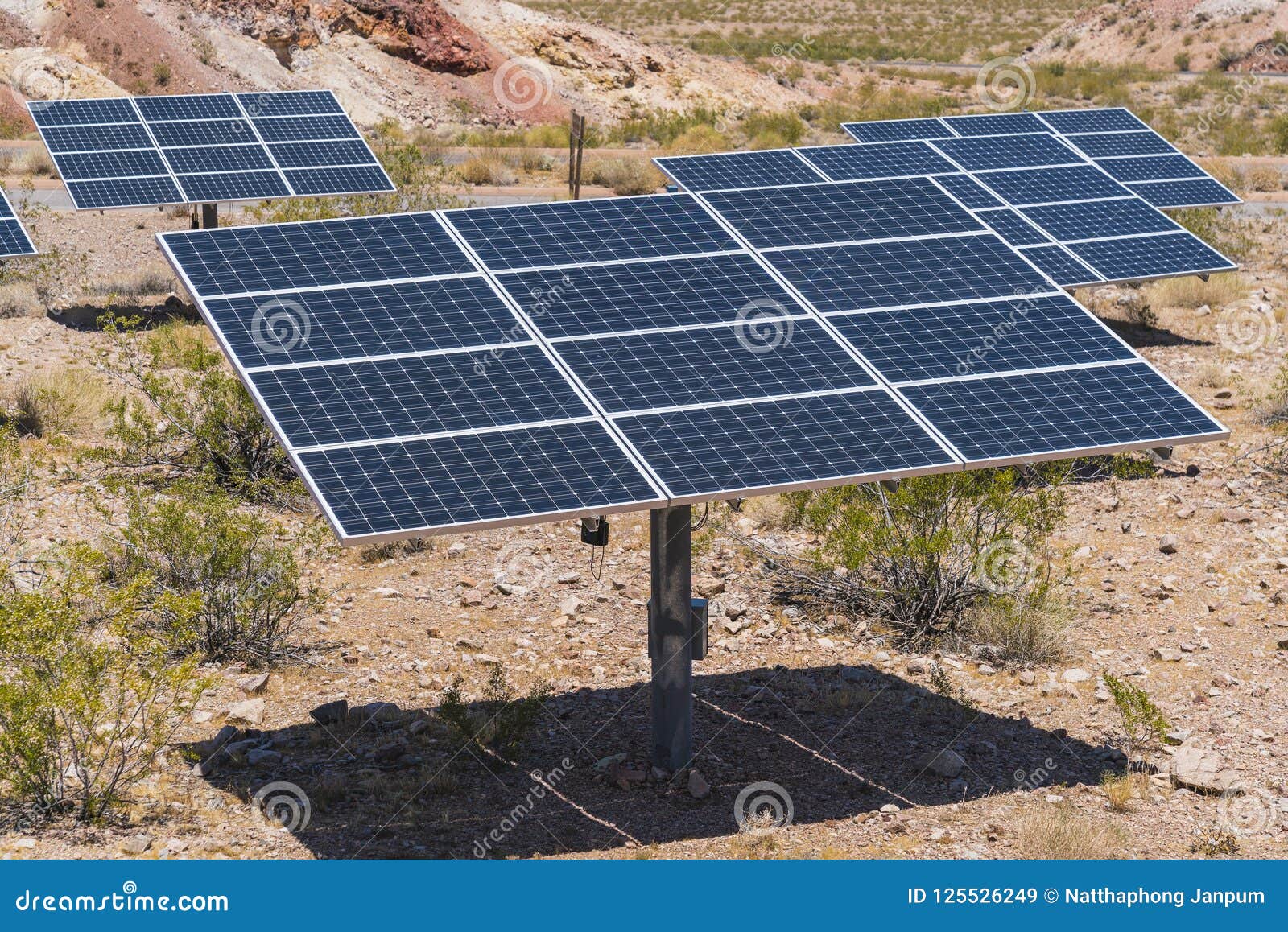 Solar panel on sunny day. stock image. Image of industry - 125526249