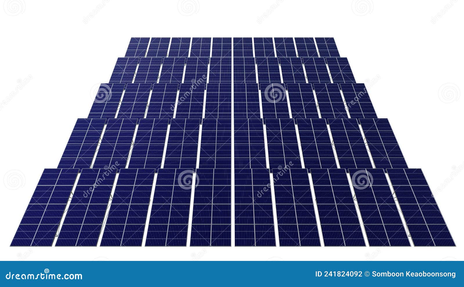 Solar Panel Sustainable and Clean Energy with Clipping Path 3D ...