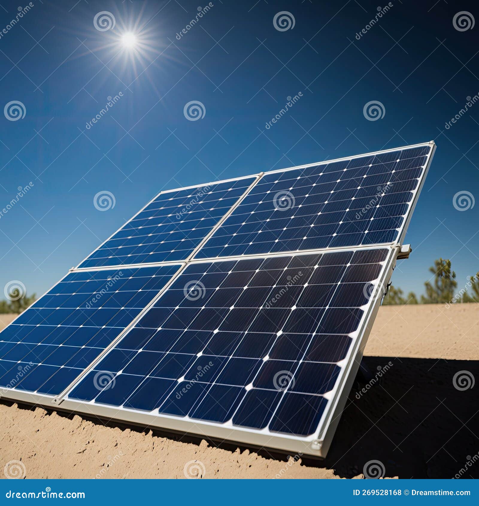 Solar Panel Under Sun. Generative AI Stock Photo - Image of environment ...